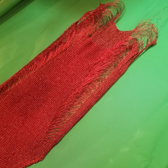 Dresses | Sexy 3x Metalic Shredded Red Seethrough Dress | Poshmark